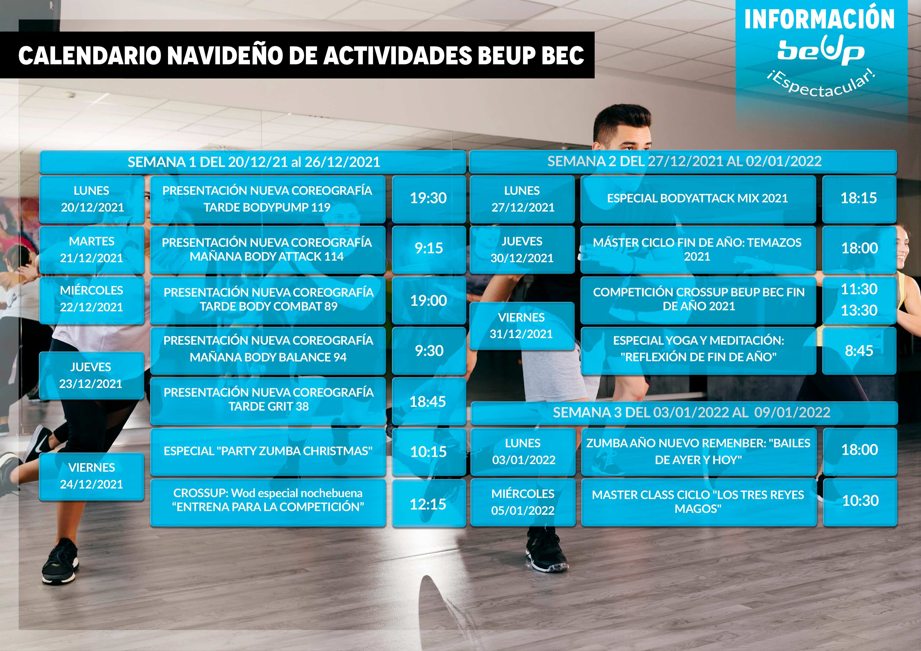 Disfruta de una amplia oferta de actividades navideñas en beUp BEC, tu ...